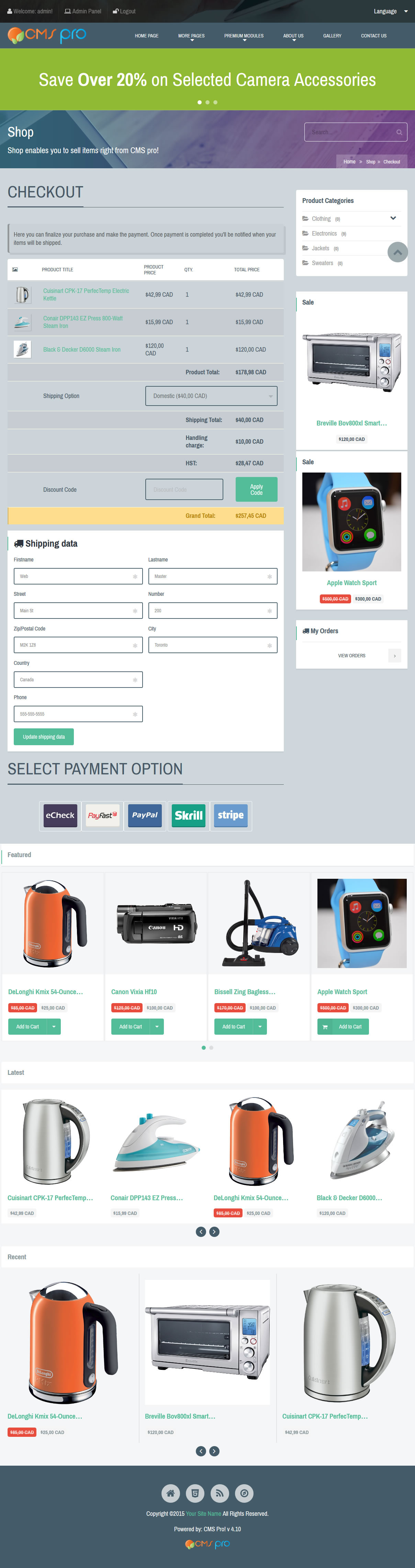 Shop Module for CMS pro by gewa13 | CodeCanyon